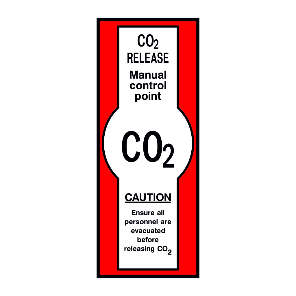 CO2 Manual release point sign | British Safety Signs